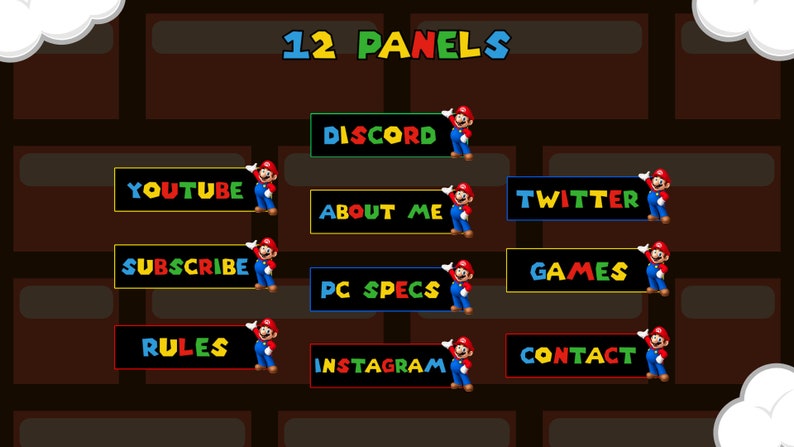 Lofi Fully Animated Super Mario Streaming Overlays *includes 5 Screens ...