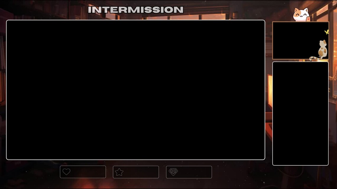 Cute Stream Overlays Animated Stream Overlays Cute Animated Streaming ...