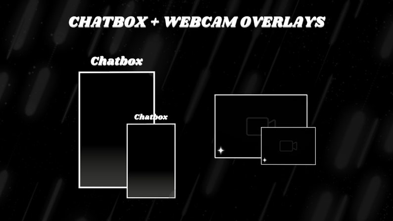 Black and White Stream Overlays Animated Minimal Stream Overlays ...
