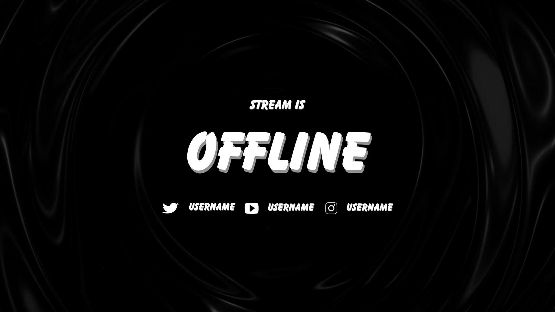 Black and White Stream Overlays Minimal Animated Stream Overlays Twitch ...