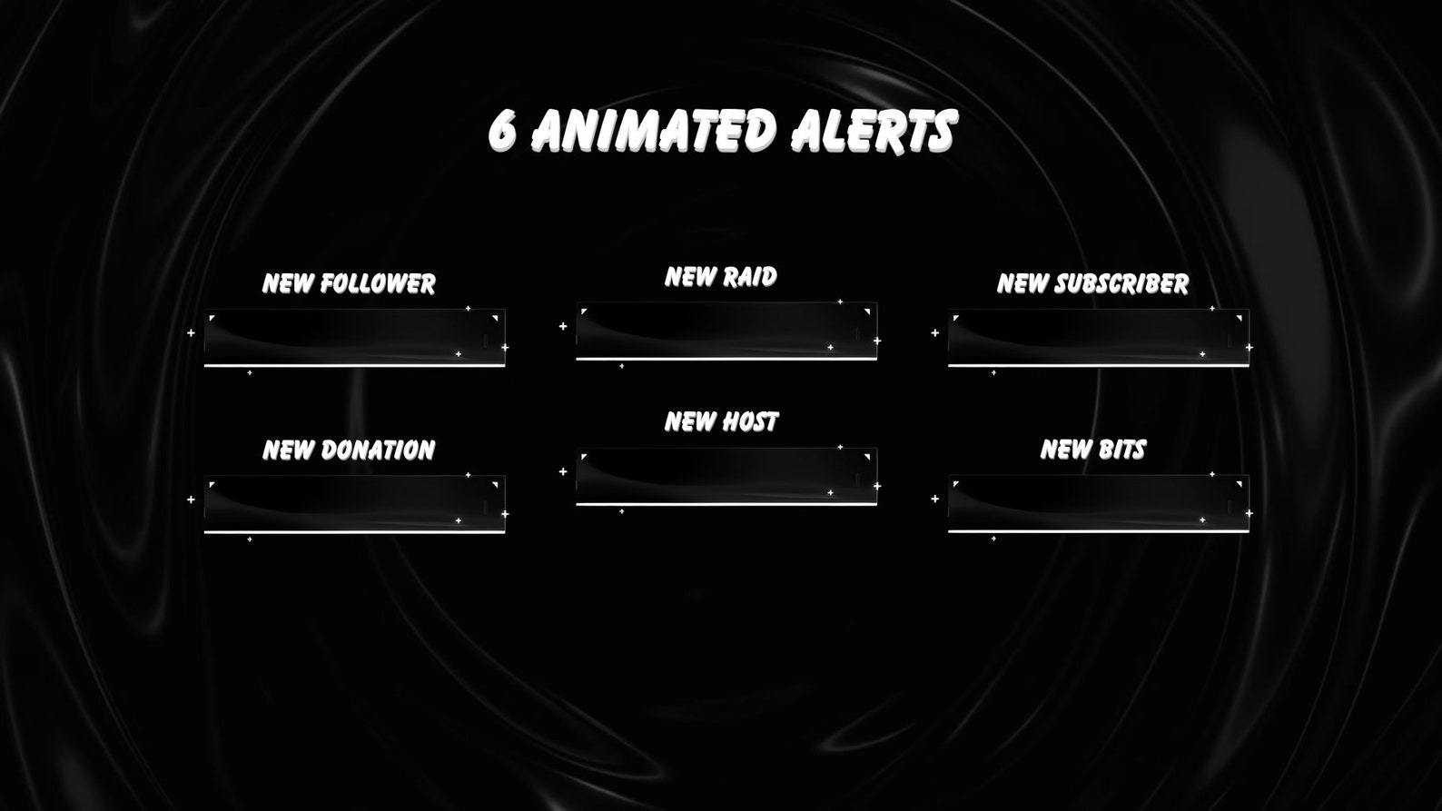 Black and White Stream Overlays Minimal Animated Stream Overlays Twitch ...