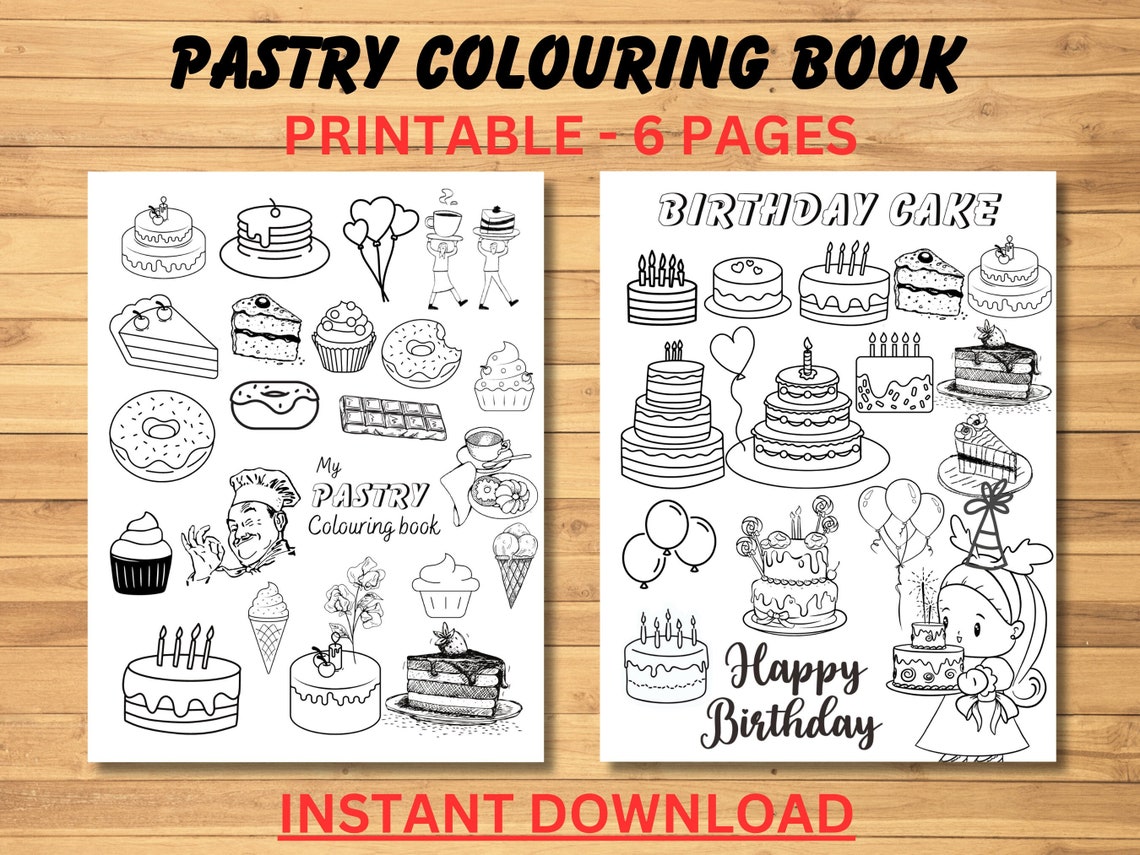 Printable Colouring Pages Instant Download | Kids' Colouring Book ...
