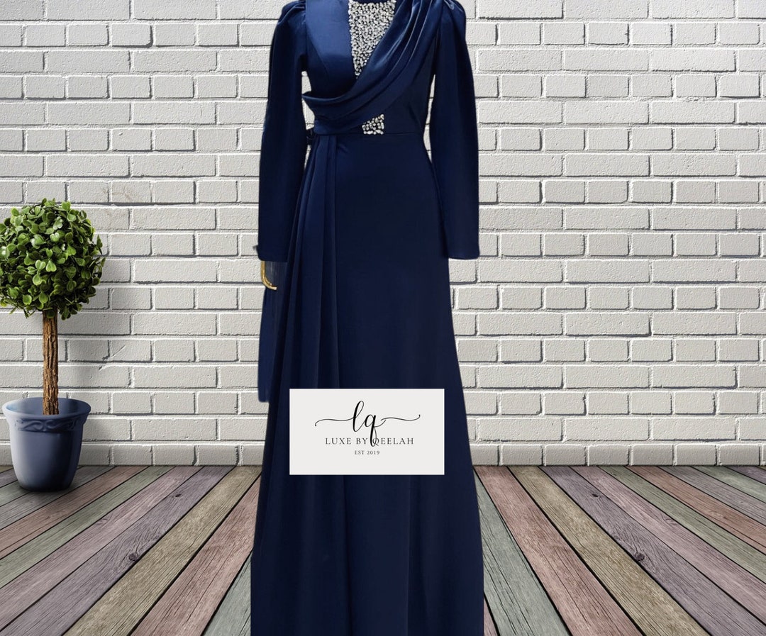 Amara Modest Evening Gown/wedding Dress/bridesmaid Dress/wedding Guest ...