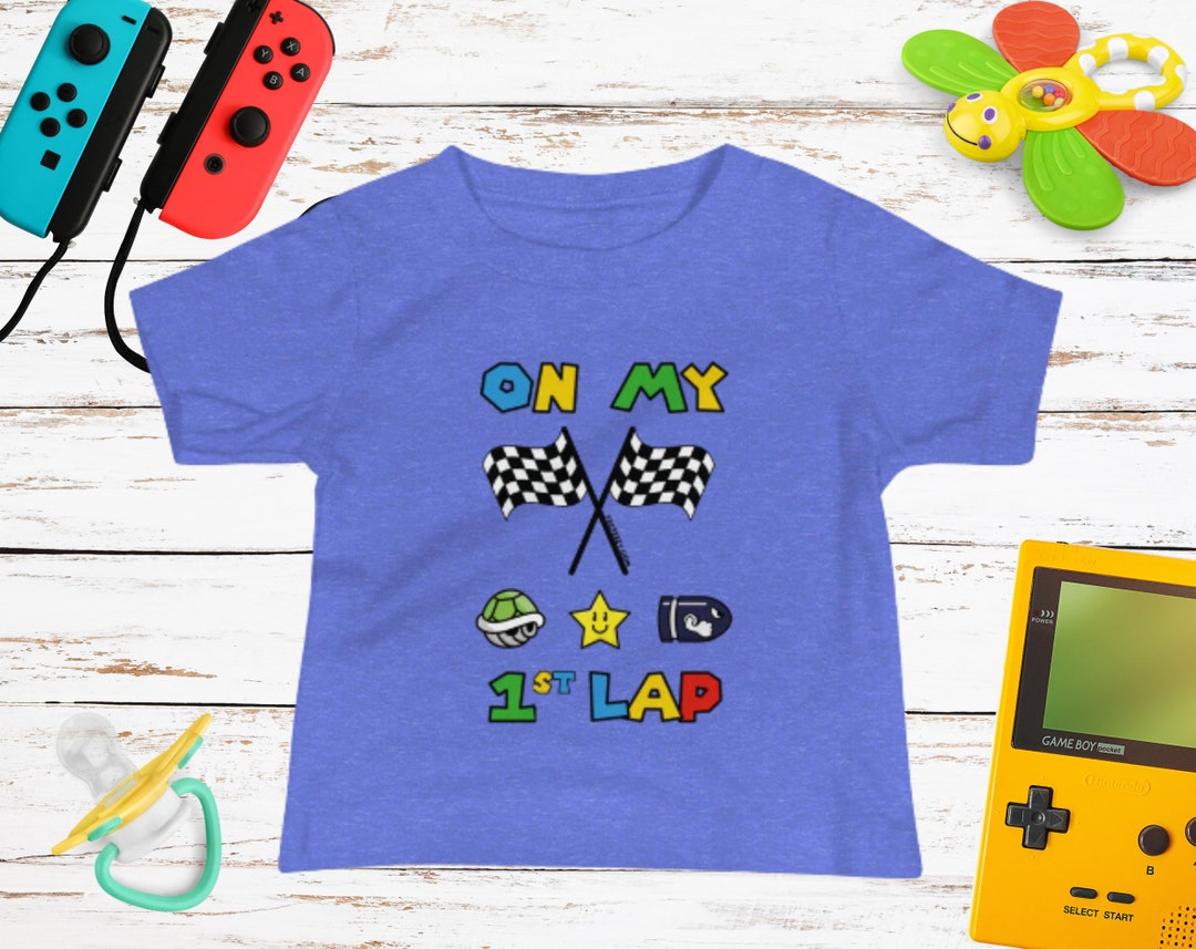 On My First Lap - Mario Kart Themed Baby Tee - Jersey Short Sleeve Tee ...