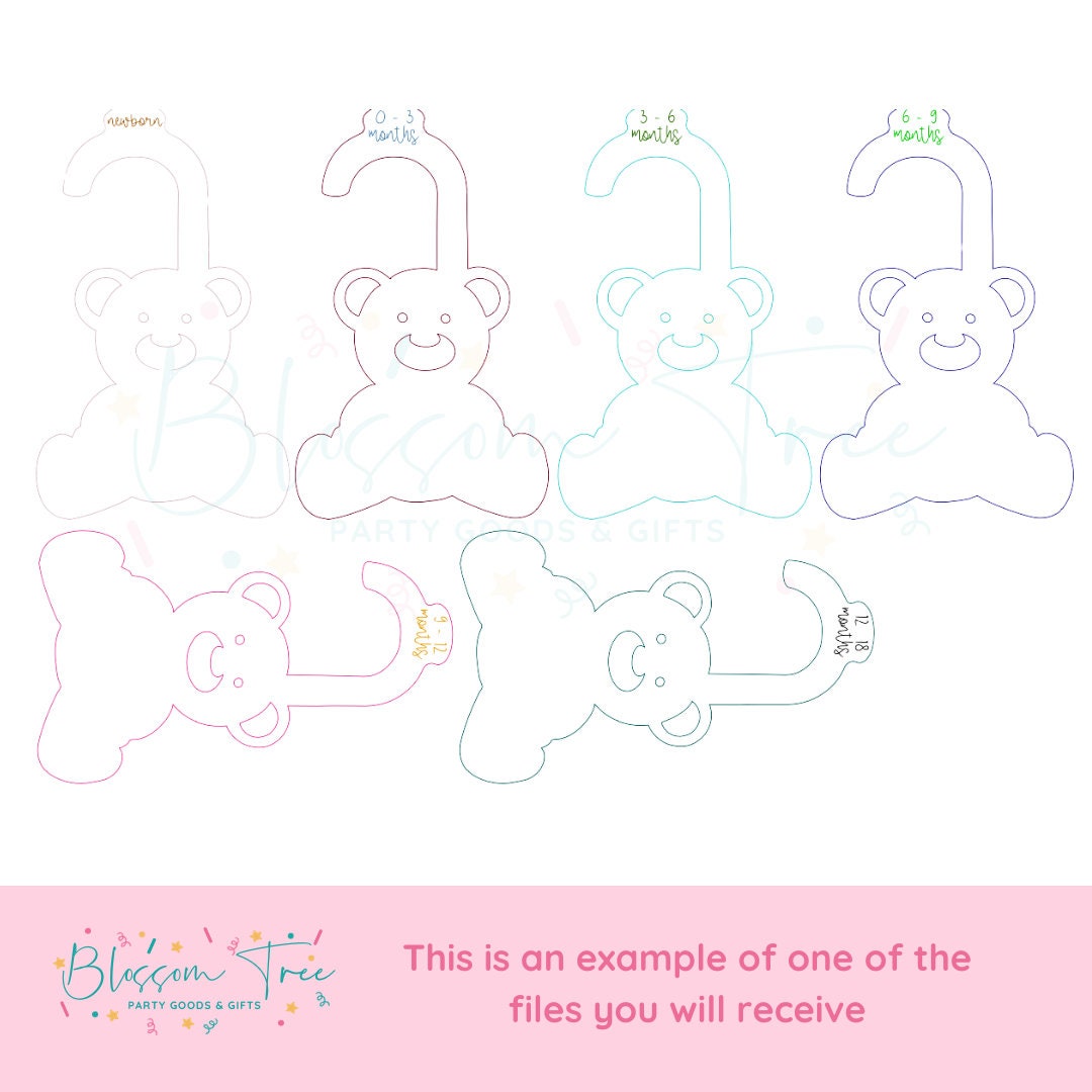 Bear Clothes Dividers | Closest Divider | Blank and Ages | Digital Cut ...