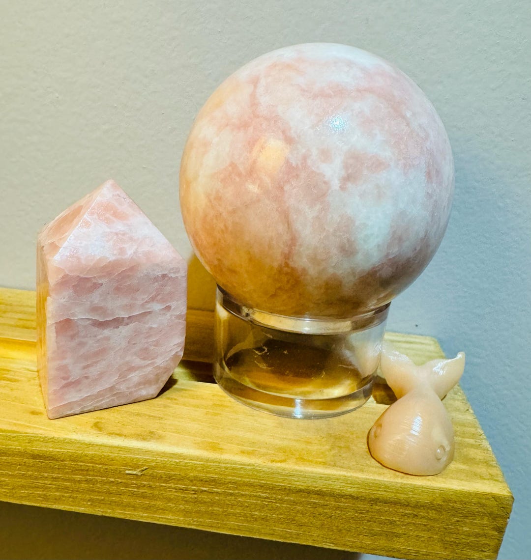 Pink Opal Sphere, Tower, Whale Carving - Etsy