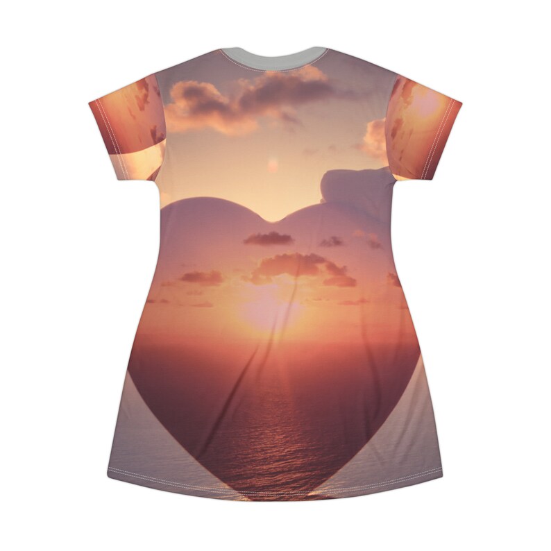 T-shirt Dress All Over Print,romantic Gift for Her, Office Wear Tshirt ...