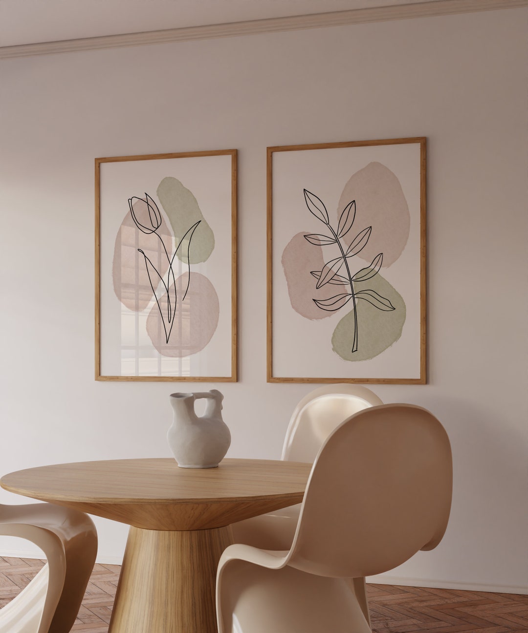 Boho Abstract Wall Art Prints Set of 2 Prints Printable - Etsy
