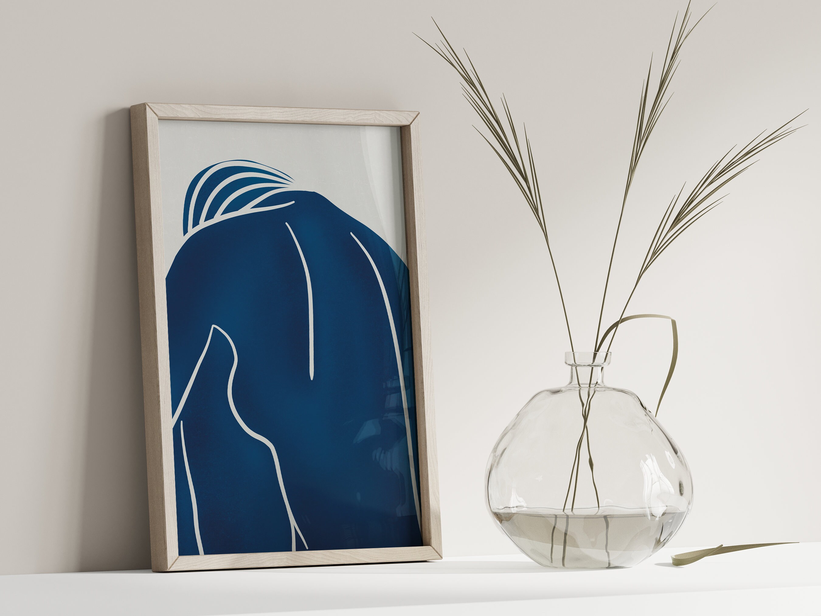 Female Body Wall Art Abstract Woman Figure Print Body Positive Art ...