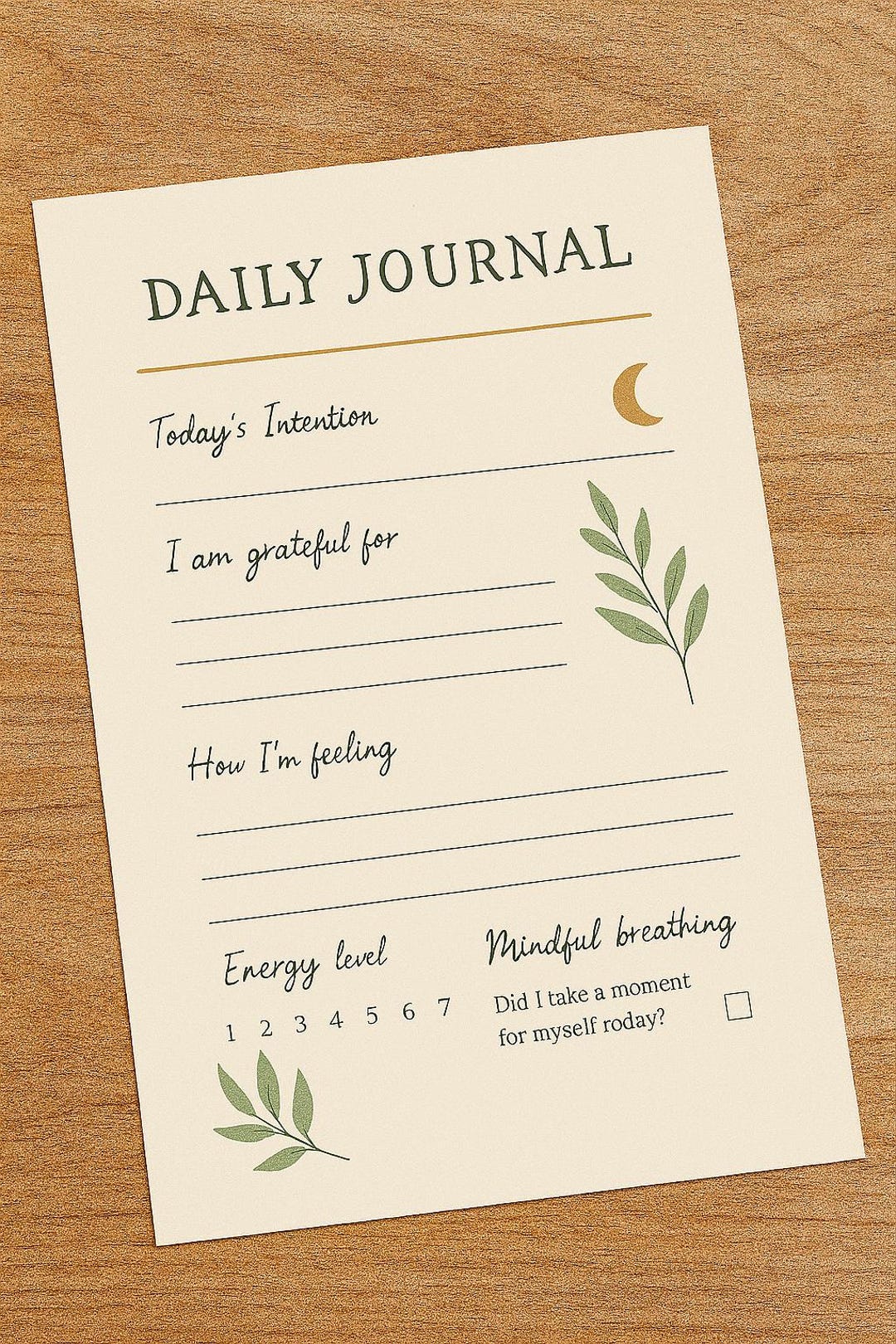 Mindfulness Journal Printable: Self-care Workbook, Inner Growth (A4 ...