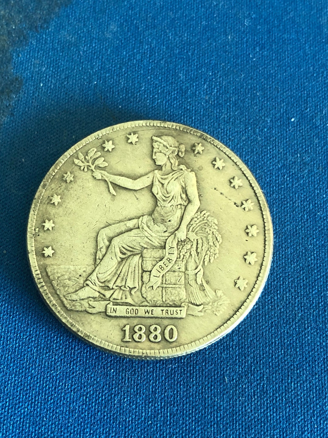 1880 SILVER PLATED Trade Dollar - Etsy