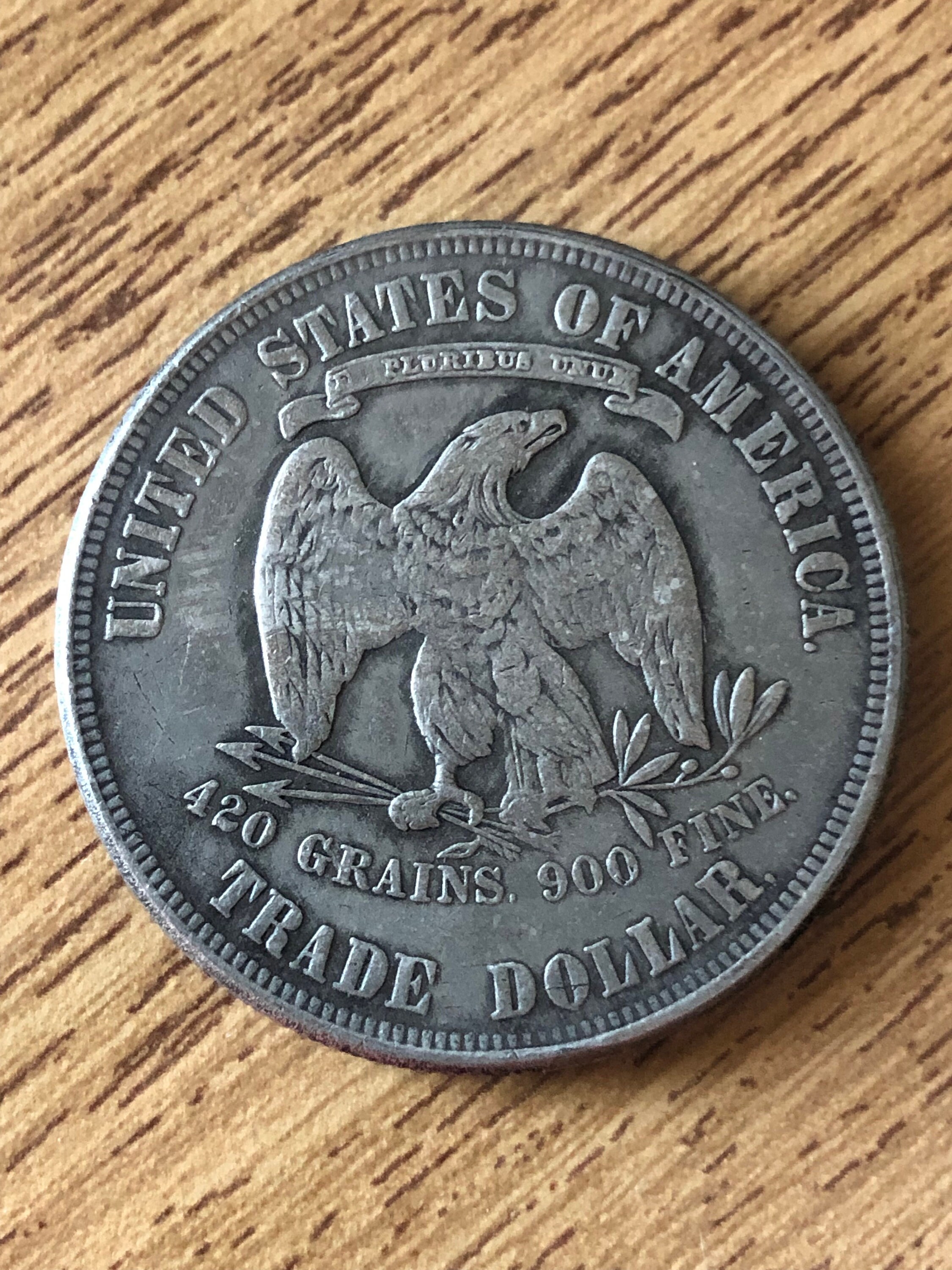 1884 SILVER PLATED Trade Dollar - Etsy