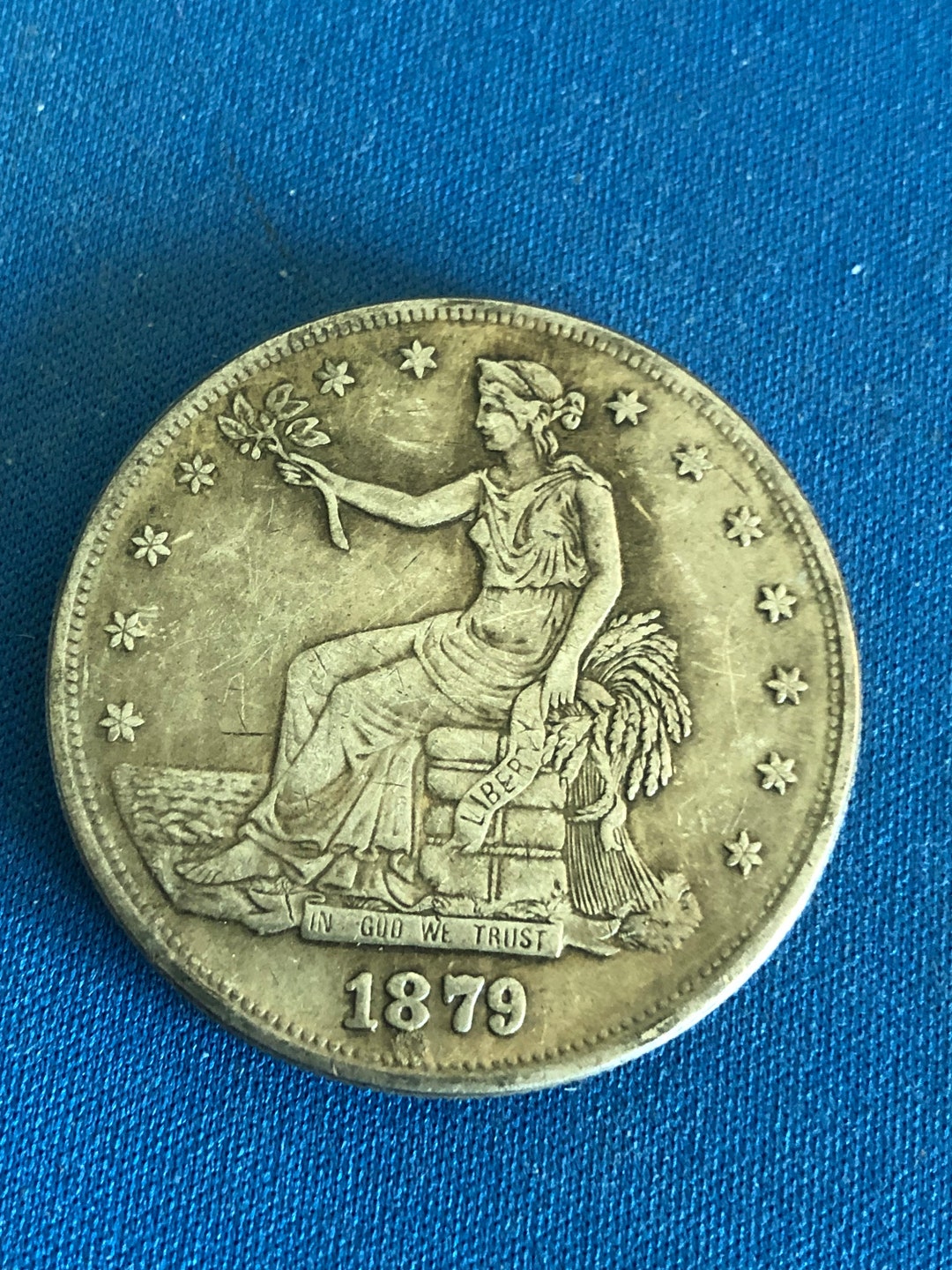 1879 SILVER PLATED Trade Dollar - Etsy