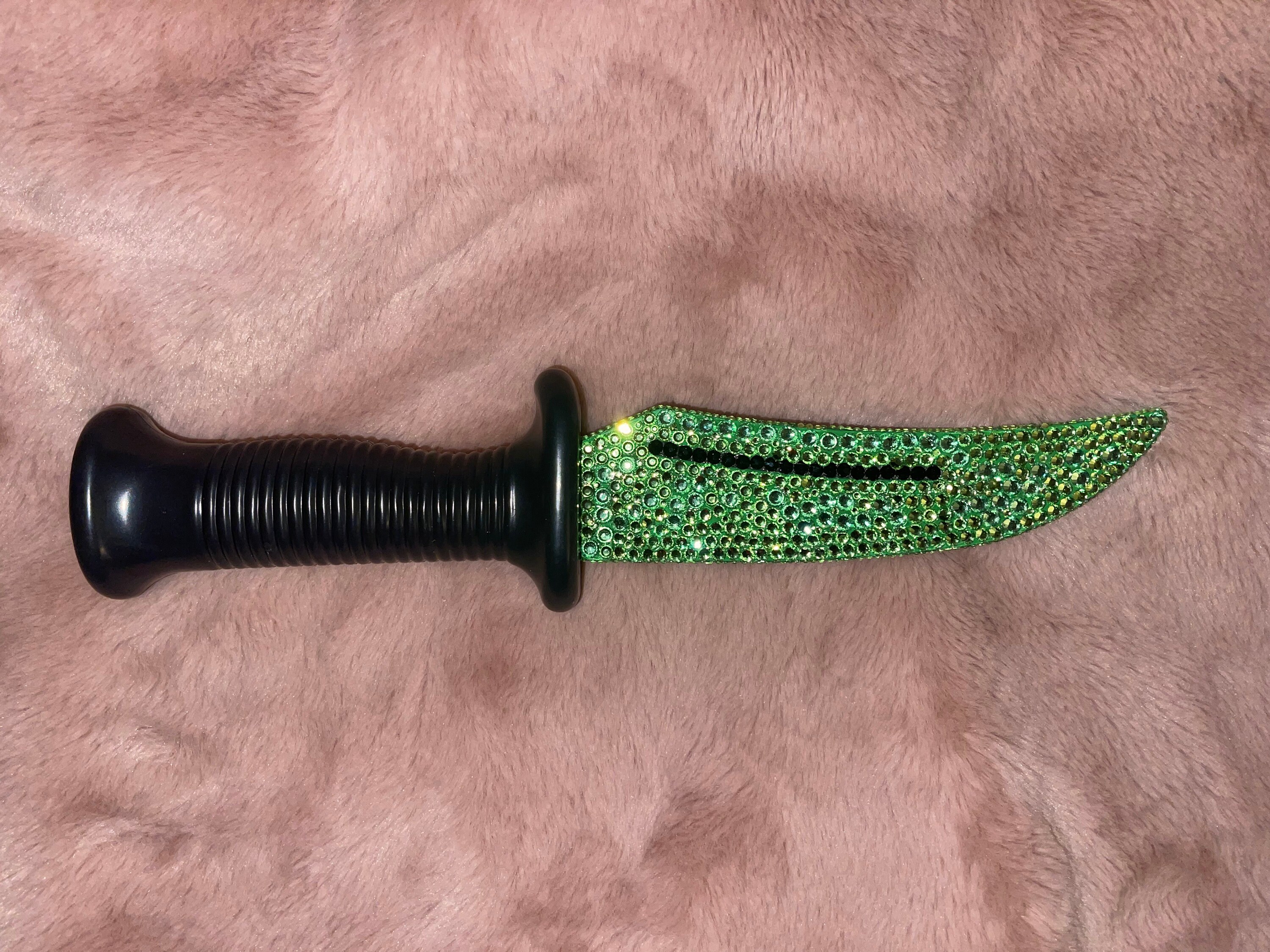 SCREAM - STAB INSPIRED Green Ghostface Bling Mask and Prop Knife Set ...