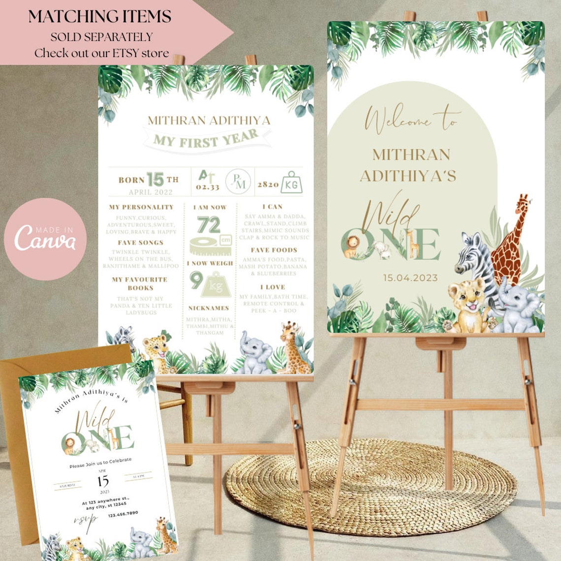 Editable Wild One Birthday Invitation, Wild One Invitation Printable ...