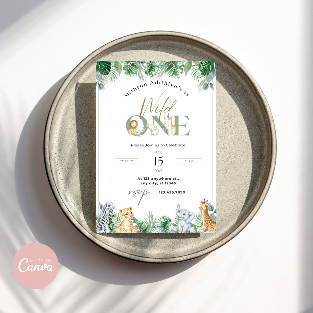 Editable Wild One Birthday Invitation, Wild One Invitation Printable ...