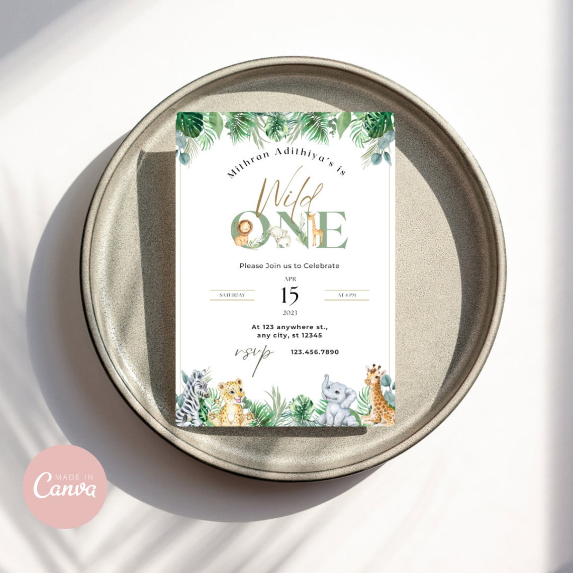 Editable Wild One Birthday Invitation, Wild One Invitation Printable ...