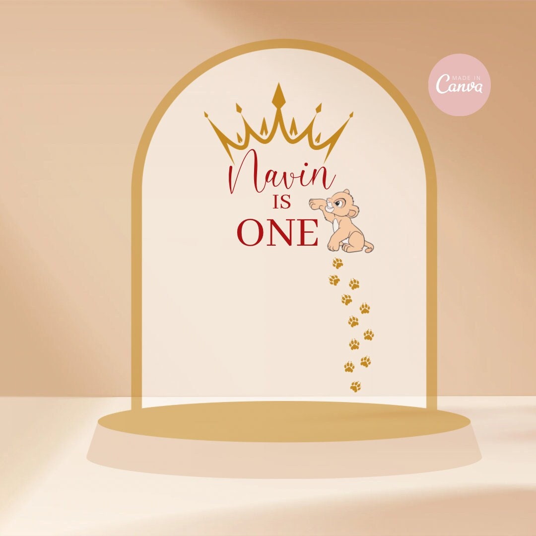 Editable Lion King Backdrop Template, Simba Backdrop Template, Safari ...