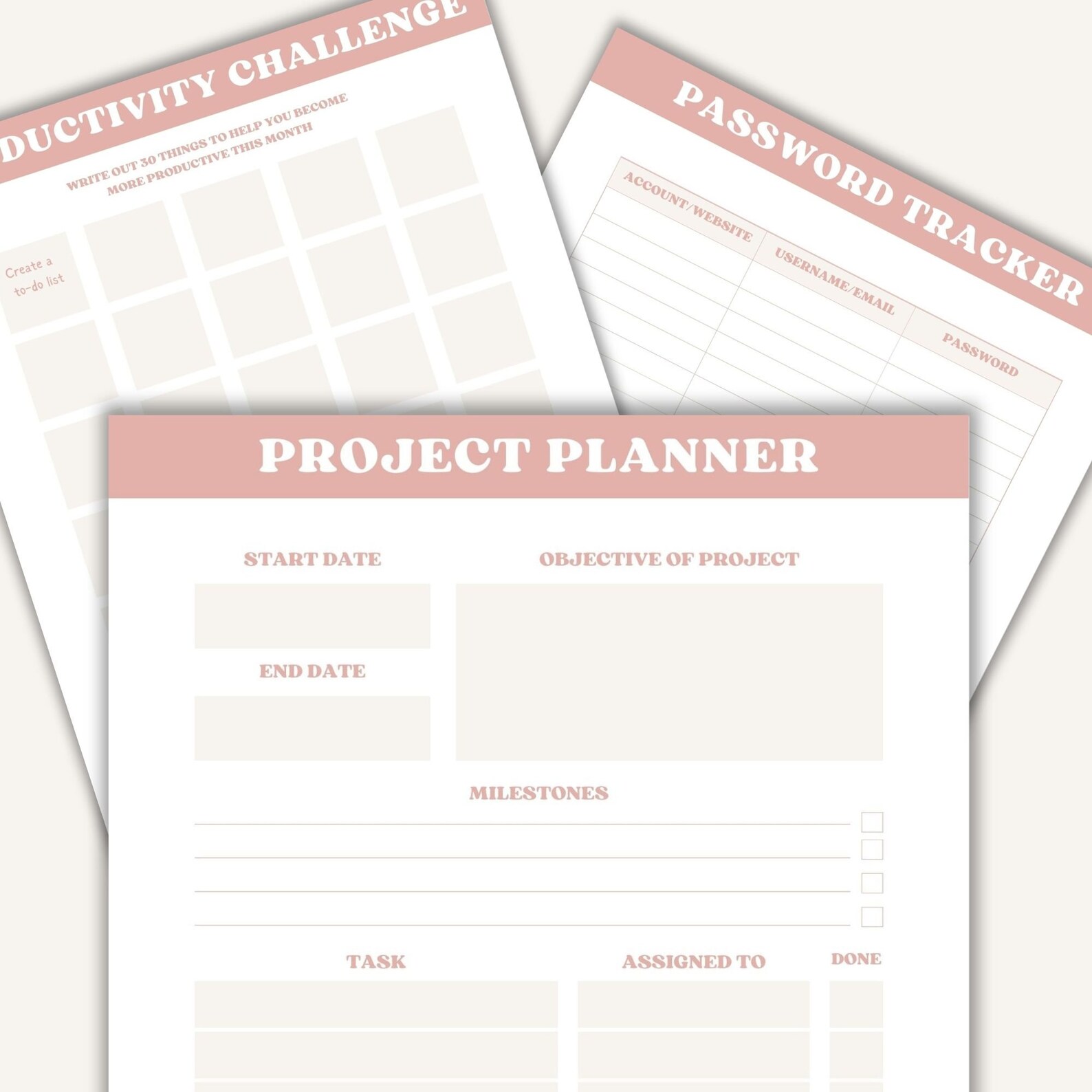 Pink Ultimate Life Planner Productivity Planner Printable - Etsy