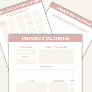 Pink Ultimate Life Planner Productivity Planner Printable - Etsy