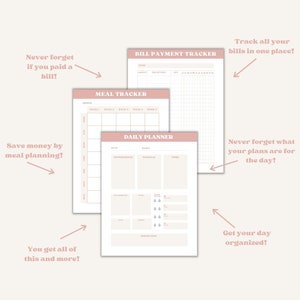 Pink Ultimate Life Planner Productivity Planner Printable - Etsy