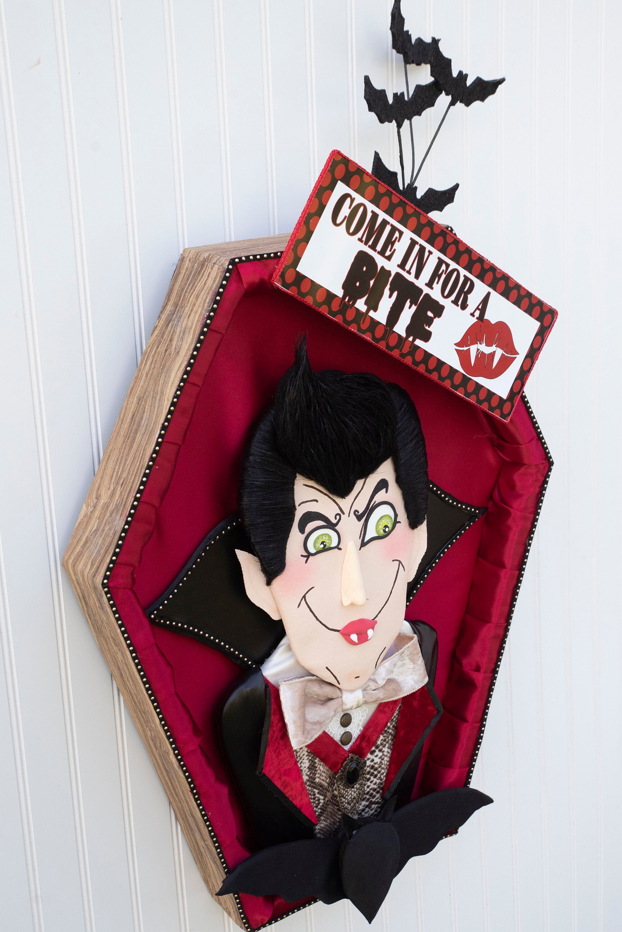 Dracula Decor, Dracula Coffin Decor, Halloween Decor, Bat Decor, Coffin ...