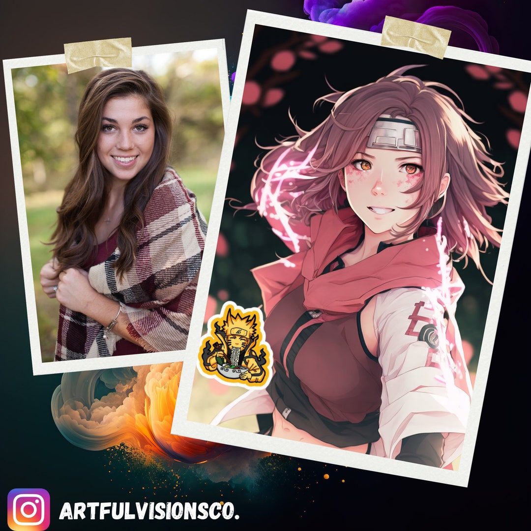 Custom Shinobi Portrait, Ninja Portrait, Custom Anime, Birthday Present ...