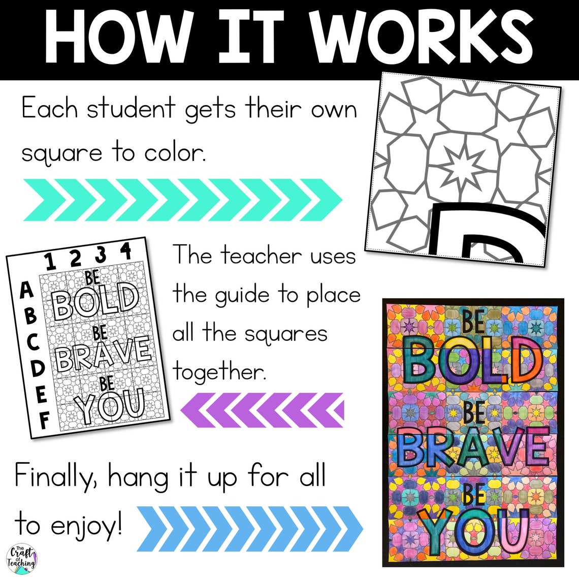 Be Bold Be Brave Be You Collaborative Poster | SEL Activity | Back to ...