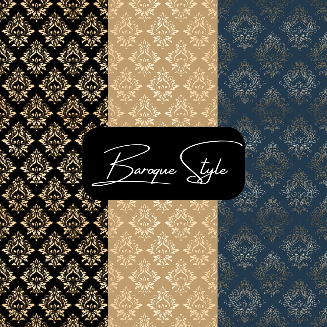 Baroque Style 3 Custom Designs Png-print Quality, Commercial Use ...