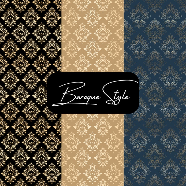 Baroque Style 3 Custom Designs Png-print Quality, Commercial Use ...