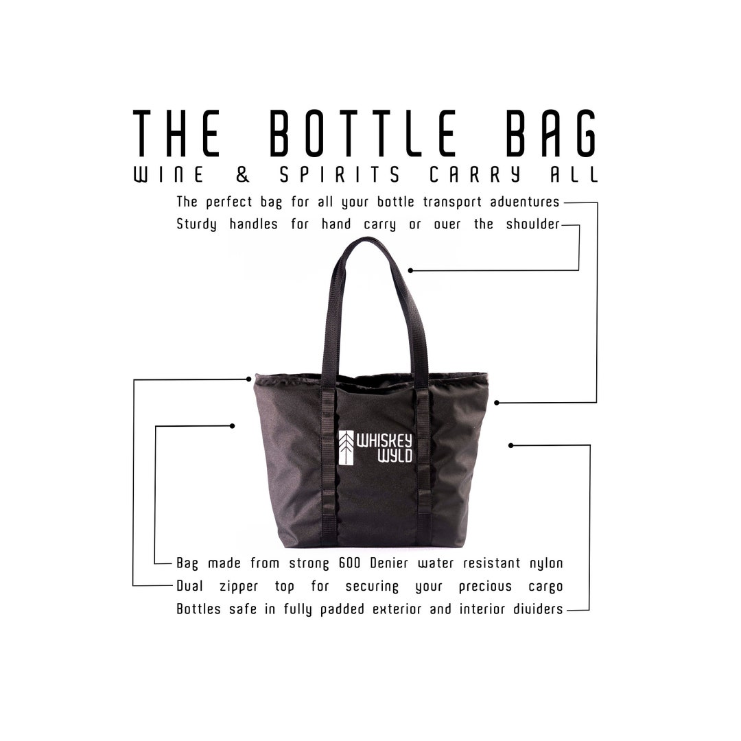 6 Bottle Padded Tote Bag for Whiskey and Wine Bottles - Etsy
