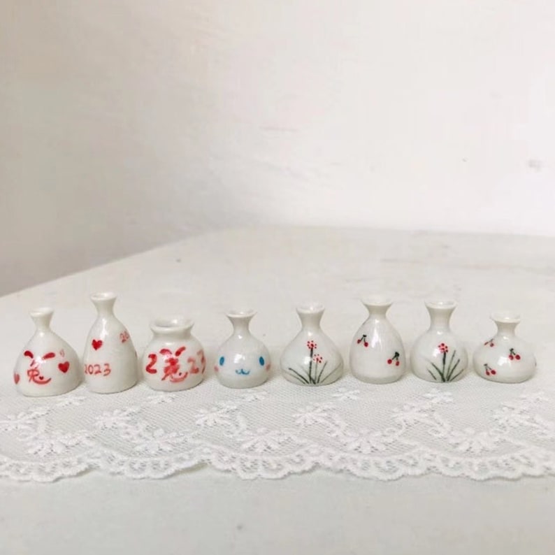 Unique Miniature Vase,tiny Vases,little Glazed Ceramic Pot,tiny Pottery ...