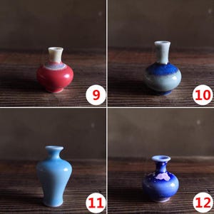 Unique Miniature Vase,tiny Vases,little Glazed Ceramic Pot,tiny Pottery ...