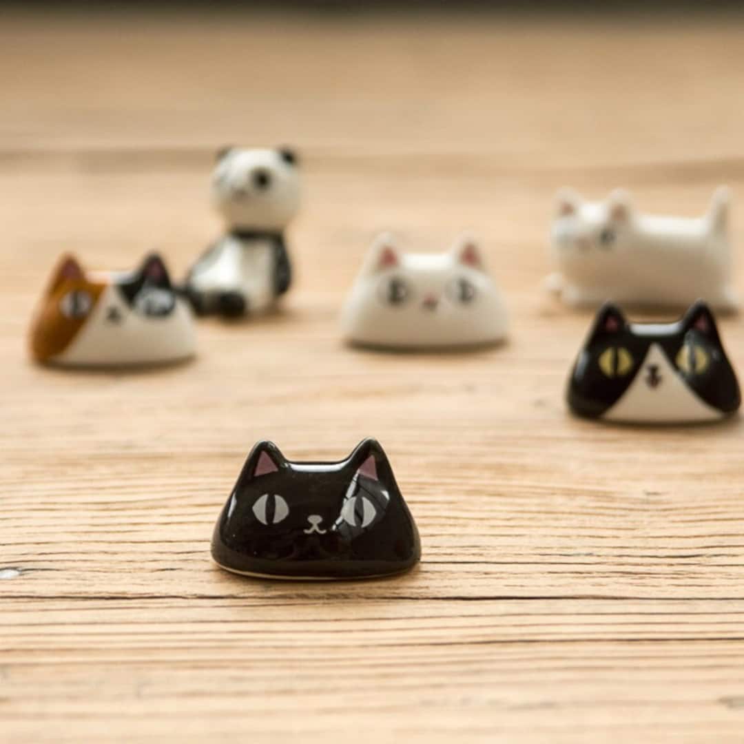 Micro Black Cats,tiny Ceramic Cat Figurine,miniature Cats,ceramic Cat,tiny Little Cats,miniature ...