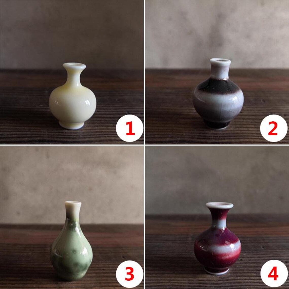 Unique Miniature Vase,tiny Vases,little Glazed Ceramic Pot,tiny Pottery ...