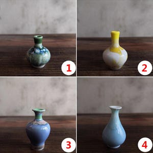 Unique Miniature Vase,tiny Vases,little Glazed Ceramic Pot,tiny Pottery ...