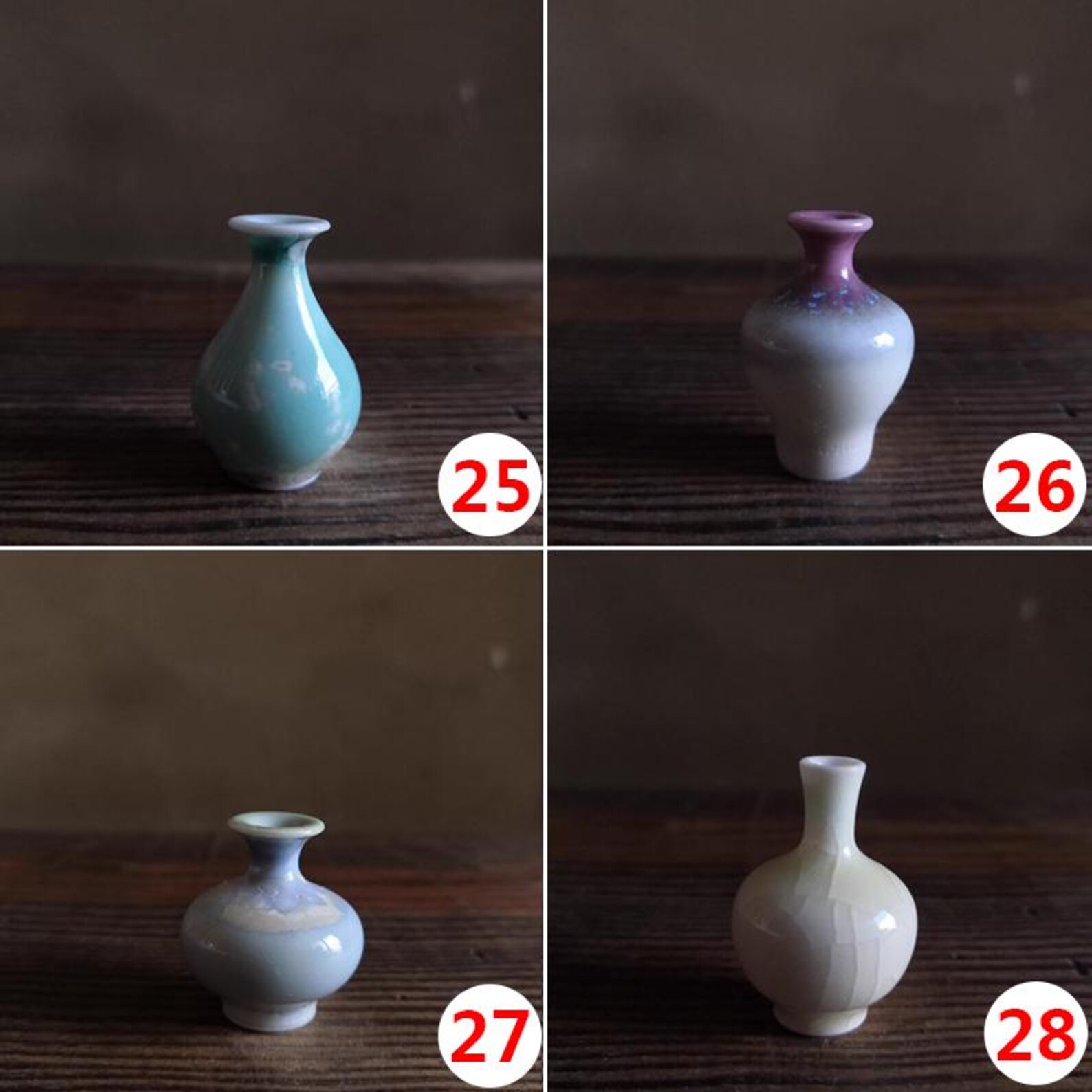 Unique Miniature Vase,tiny Vases,little Glazed Ceramic Pot,tiny Pottery ...