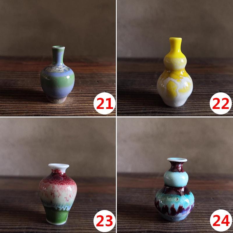 Unique Miniature Vase,tiny Vases,little Glazed Ceramic Pot,tiny Pottery ...