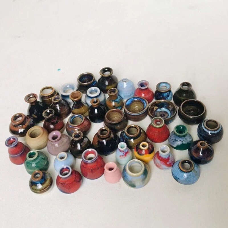 Unique Miniature Vase,tiny Vases,little Glazed Ceramic Pot,tiny Pottery ...
