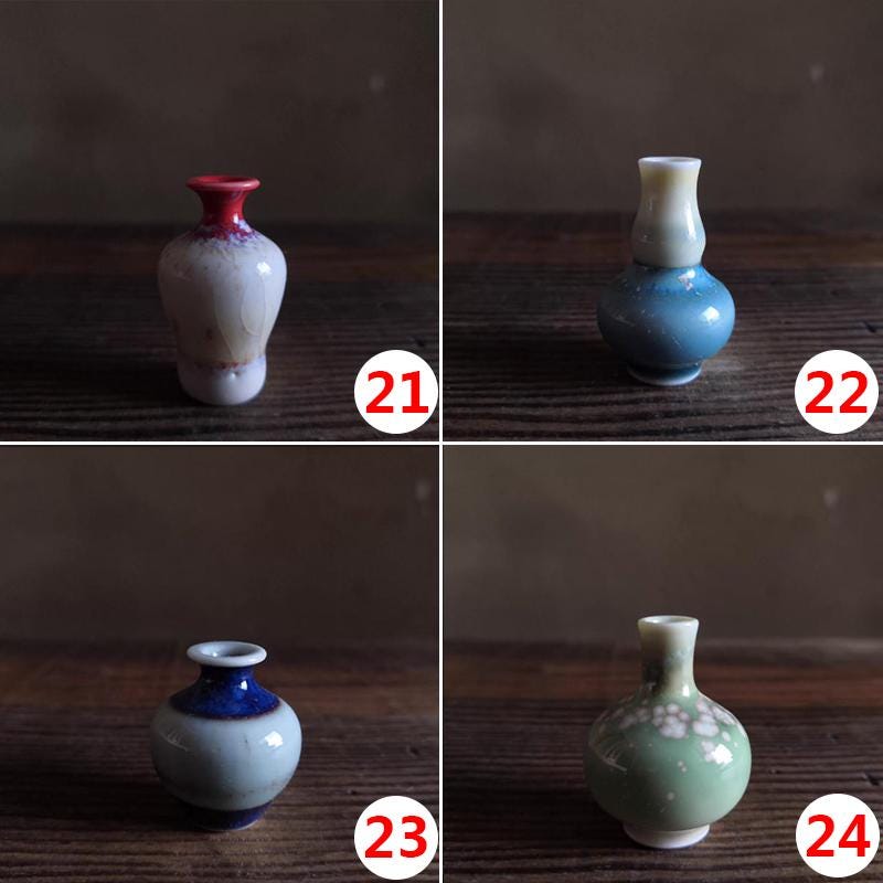 Unique Miniature Vase,tiny Vases,little Glazed Ceramic Pot,tiny Pottery ...