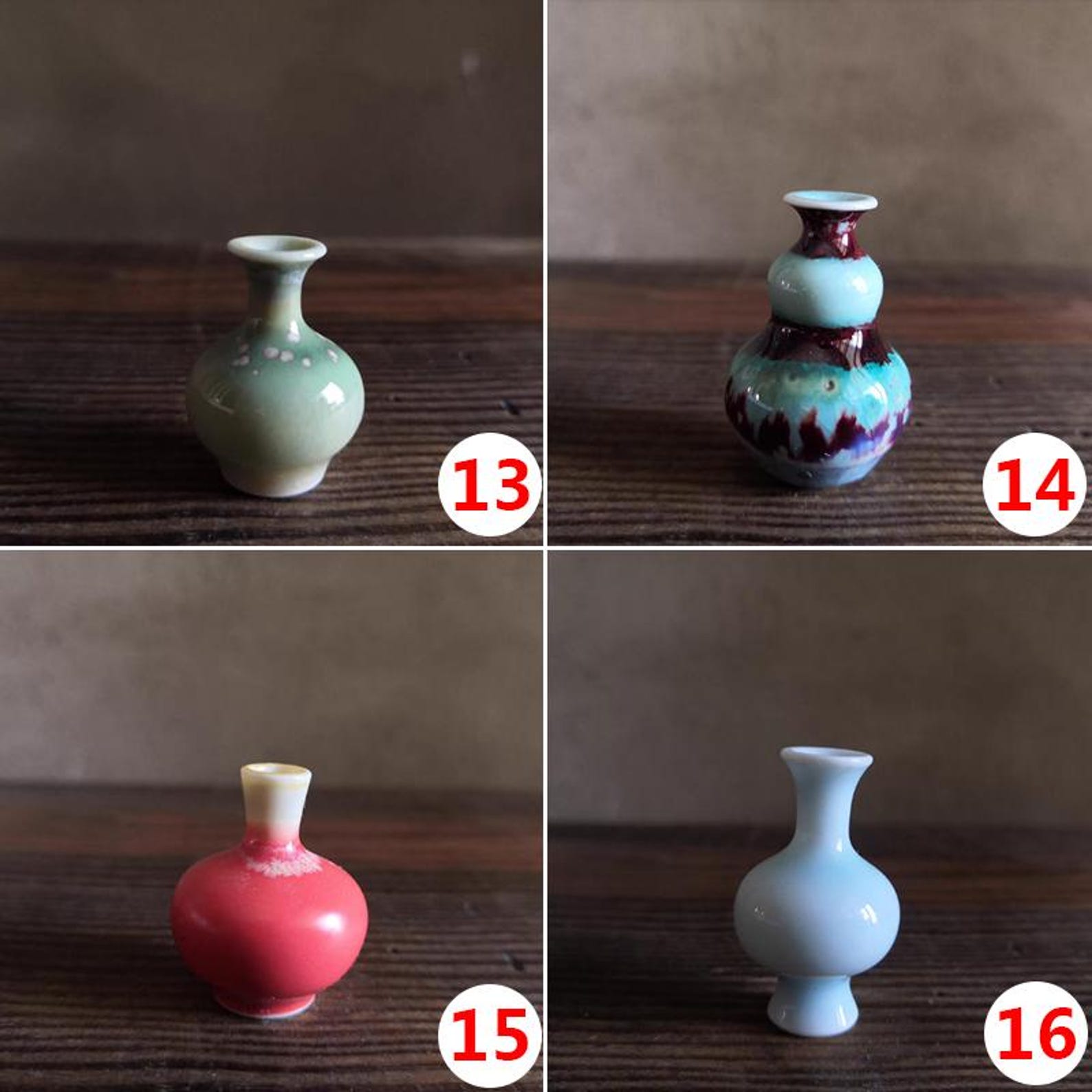 Unique Miniature Vase,tiny Vases,little Glazed Ceramic Pot,tiny Pottery ...