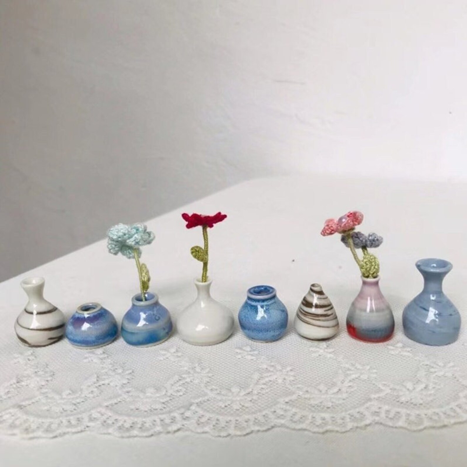 Unique Miniature Vase,tiny Vases,little Glazed Ceramic Pot,tiny Pottery ...