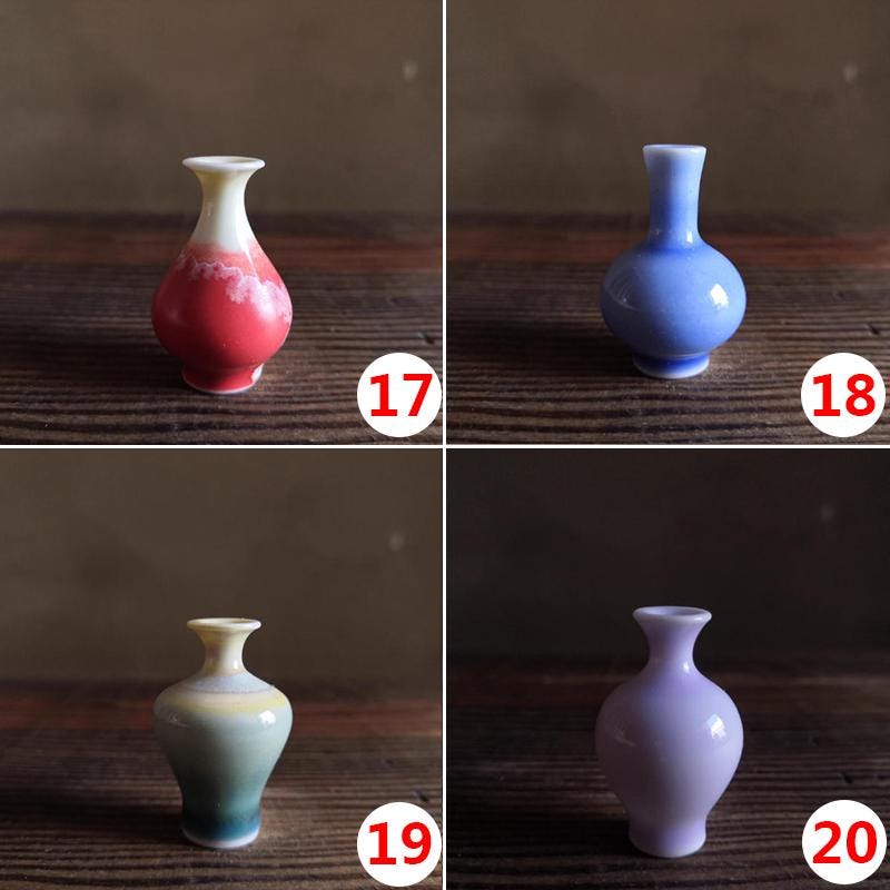 Unique Miniature Vase,tiny Vases,little Glazed Ceramic Pot,tiny Pottery ...