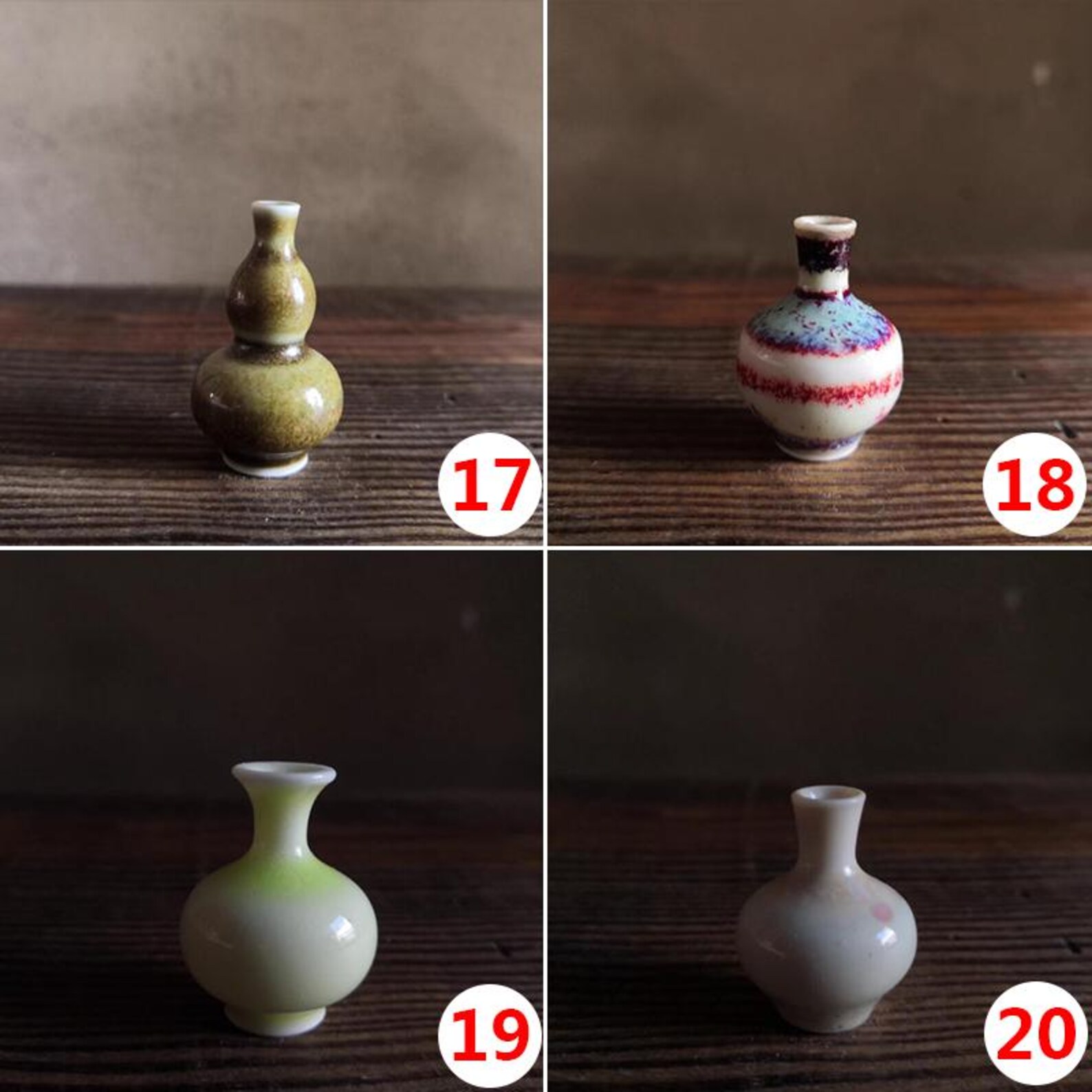 Unique Miniature Vase,tiny Vases,little Glazed Ceramic Pot,tiny Pottery ...