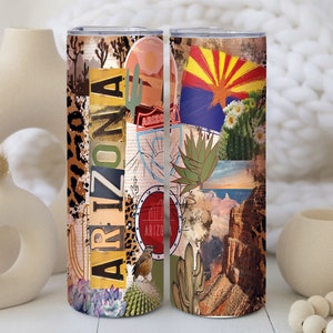 Arizona 20 Oz Tumbler With Straw | Arizona Map Tumbler| Arizona Home ...