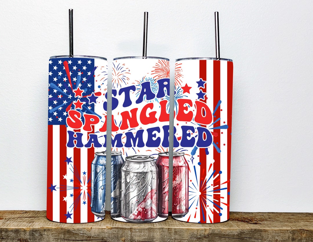 Star Spangled Hammered Stainless Steel 20 Sublimation Tumbler ...