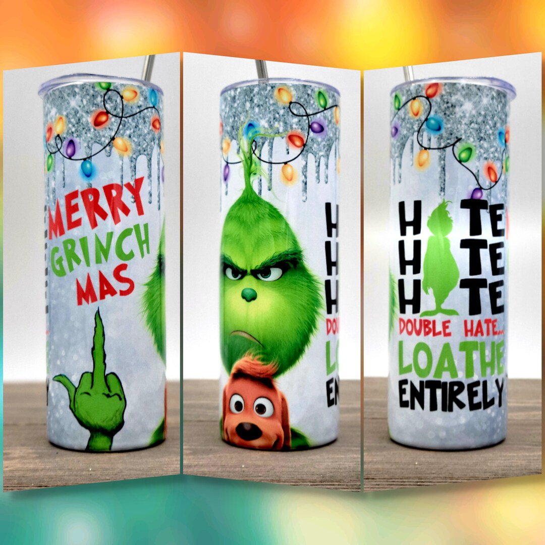 Hate Hate Hate | Merry Grinchmas Tumbler | Christmas Tumbler ...