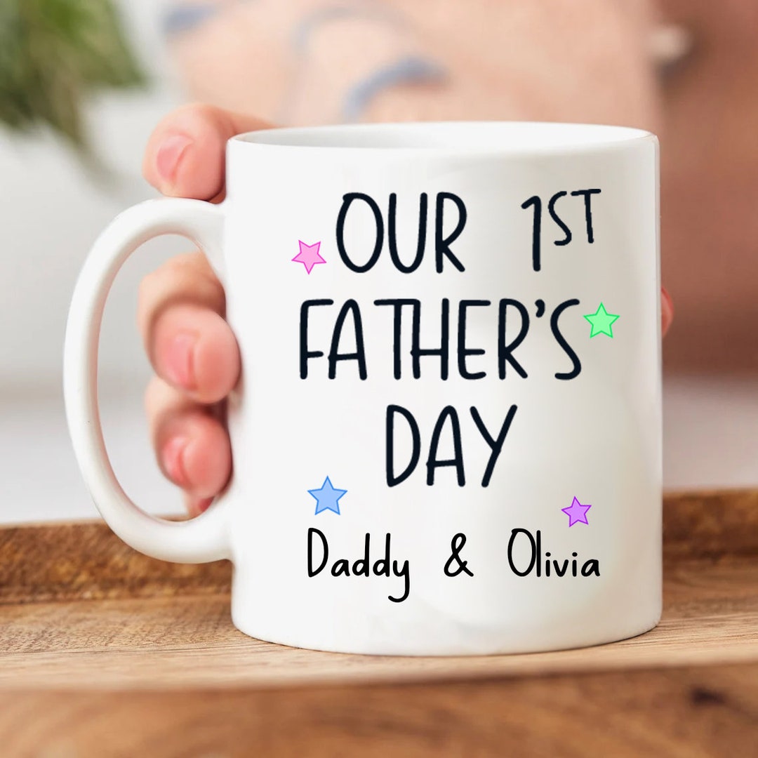 Daddy's First Father's Day Personalised Mug, Dad Gift, Personalised ...