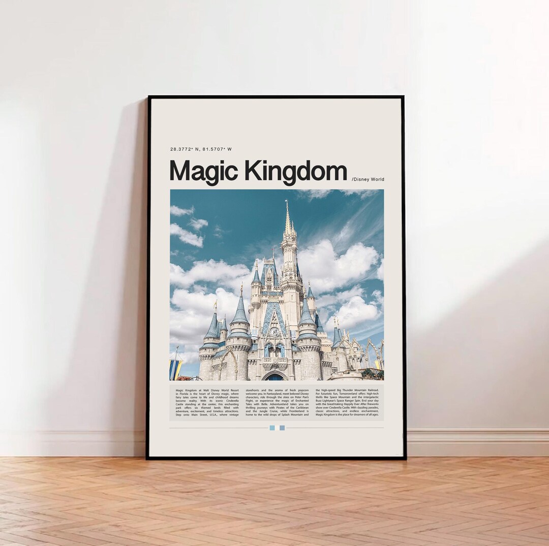Magic Kingdom Poster, Disney World Poster, Disney World Print, Disney ...