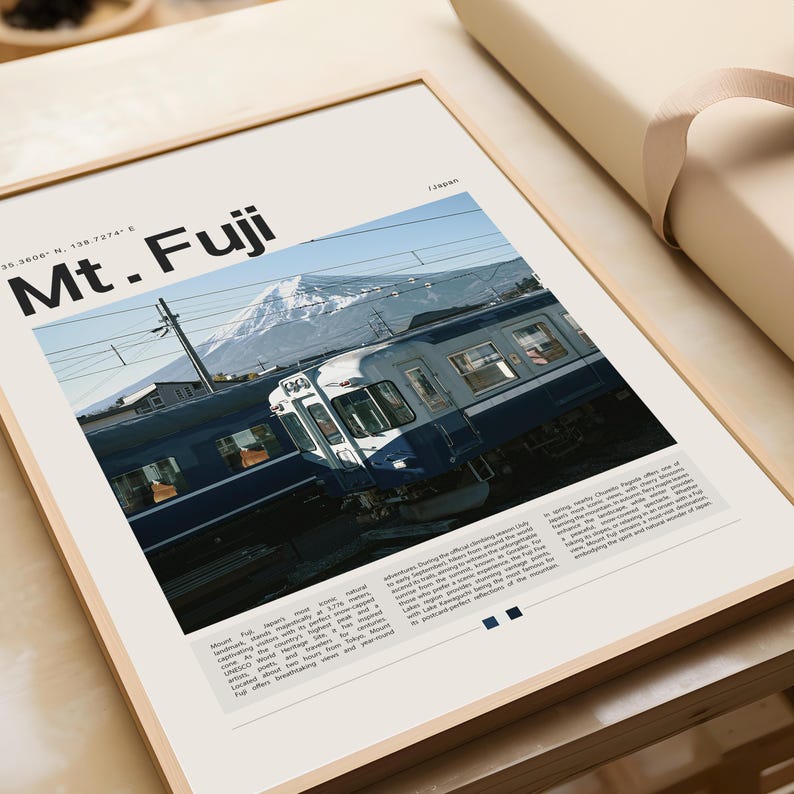 Mount Fuji Poster, Mount Fuji Print, Mount Fuji Wall Art, Japan Gift ...